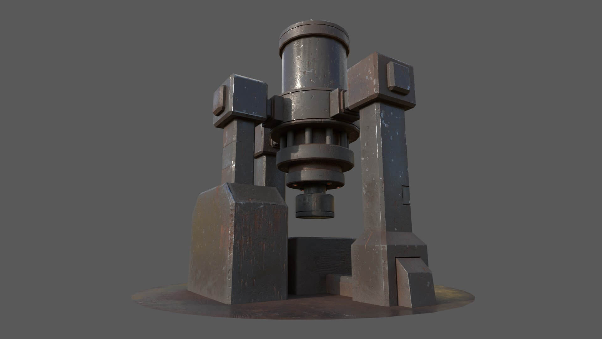 Stylized Industrial Forge Press - 3D Model by Art_Teeves