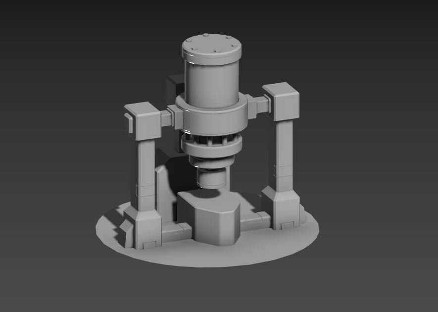Stylized Industrial Forge Press - 3D Model by Art_Teeves