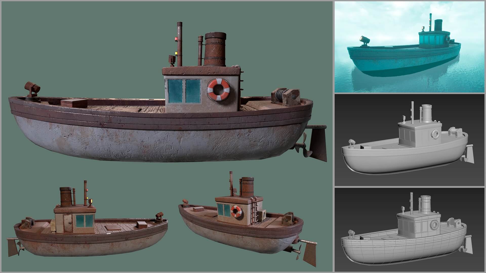 Stylized Boat - 3D Model by Art_Teeves