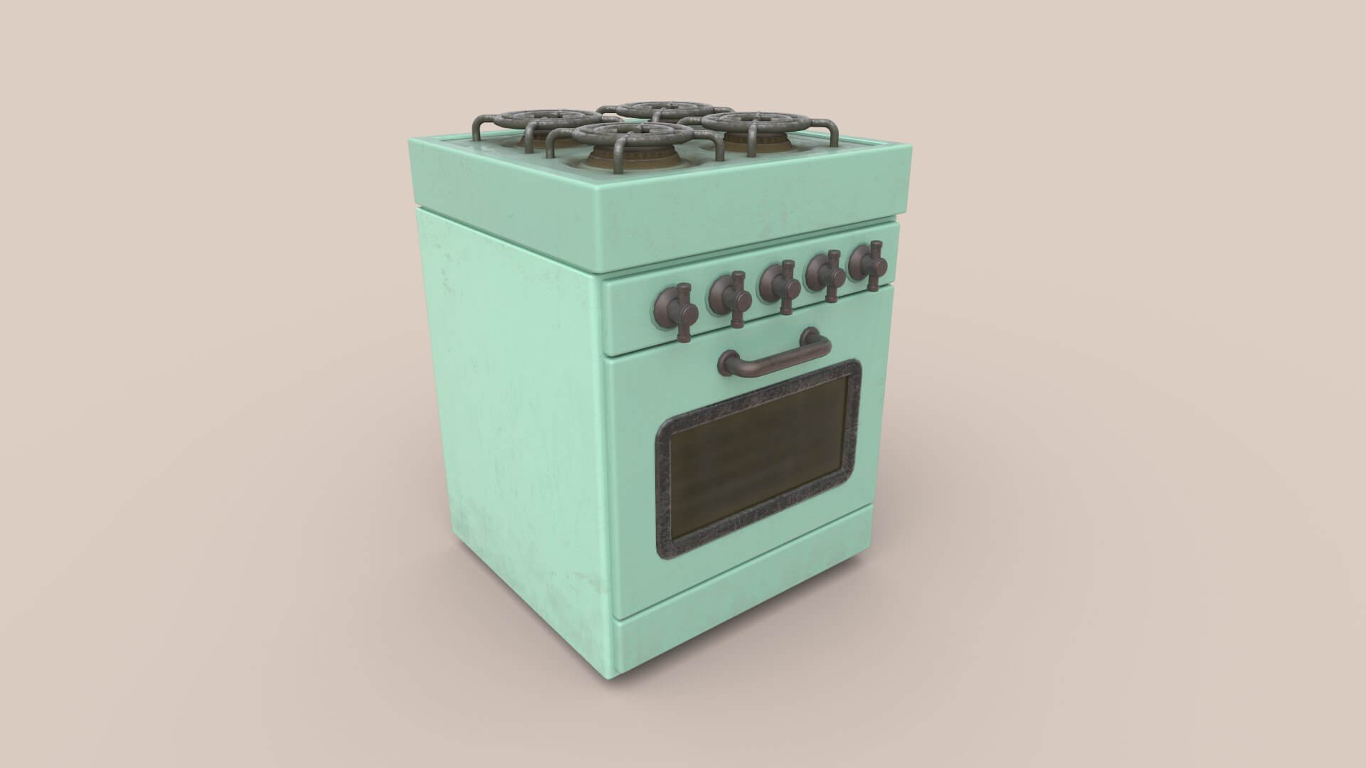 Stylized Retro Oven - 3D Model by Art_Teeves