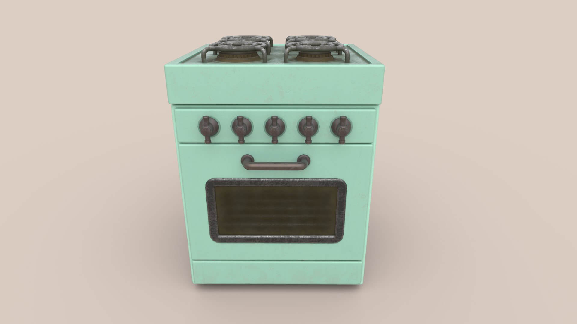 Stylized Retro Oven - 3D Model by Art_Teeves