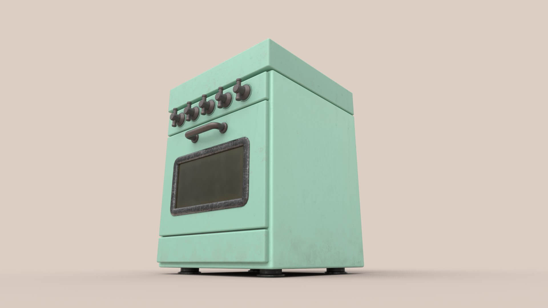 Stylized Retro Oven - 3D Model by Art_Teeves