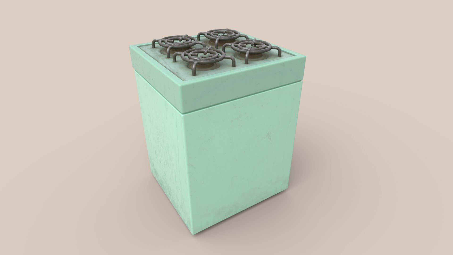 Stylized Retro Oven - 3D Model by Art_Teeves