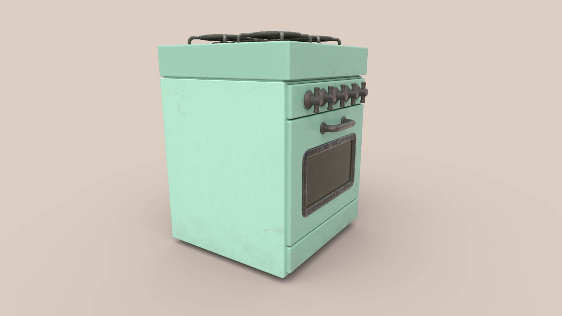 Stylized Retro Oven - 3D Model by Art_Teeves