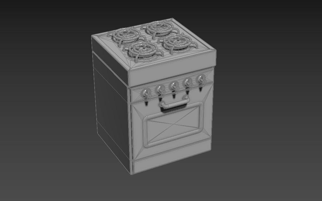 Stylized Retro Oven - 3D Model by Art_Teeves