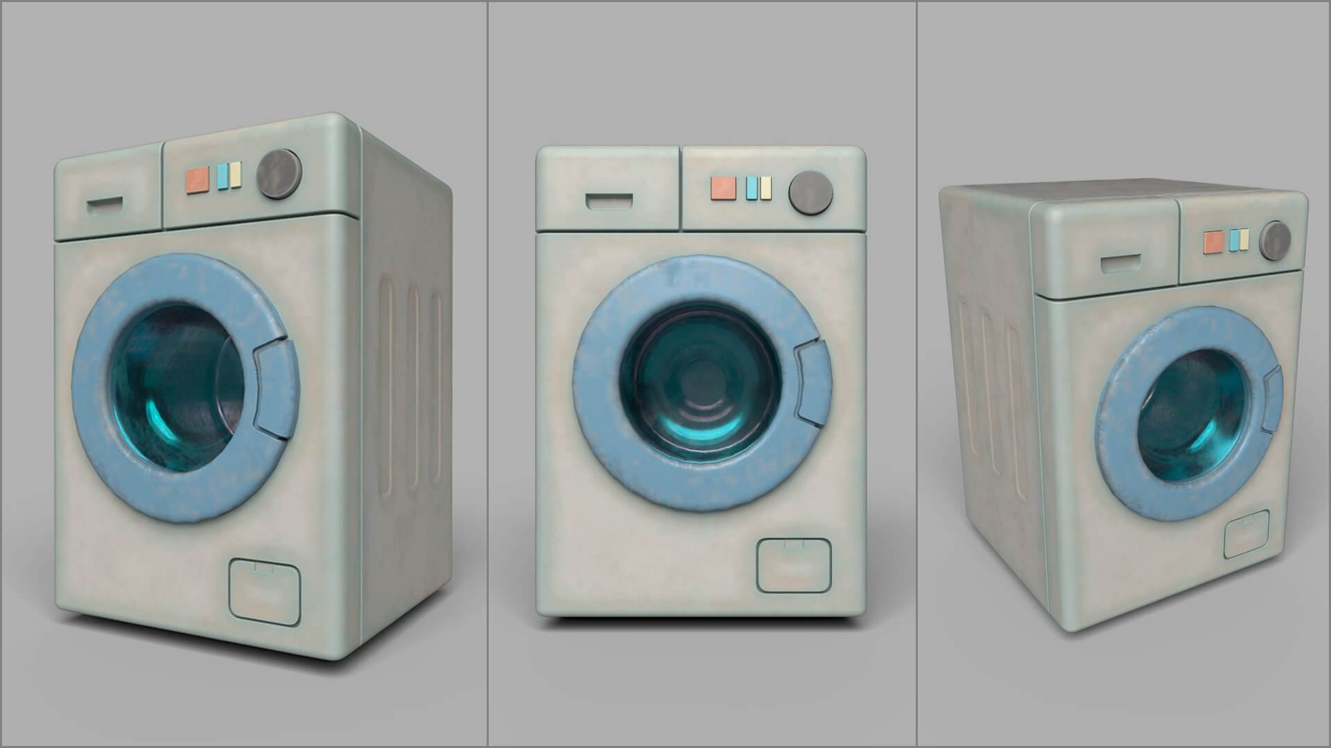 Stylized Washing Machine - 3D Model by Art_Teeves