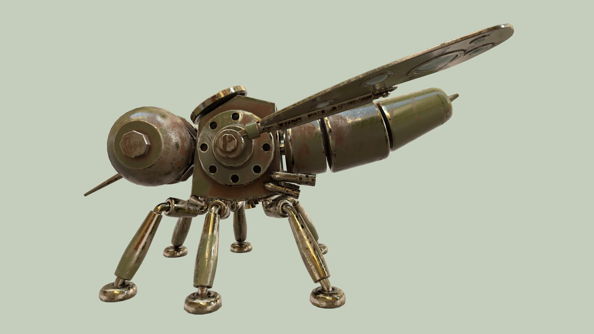 Stylized Mechanical Mosquito - 3D Model by Art_Teeves