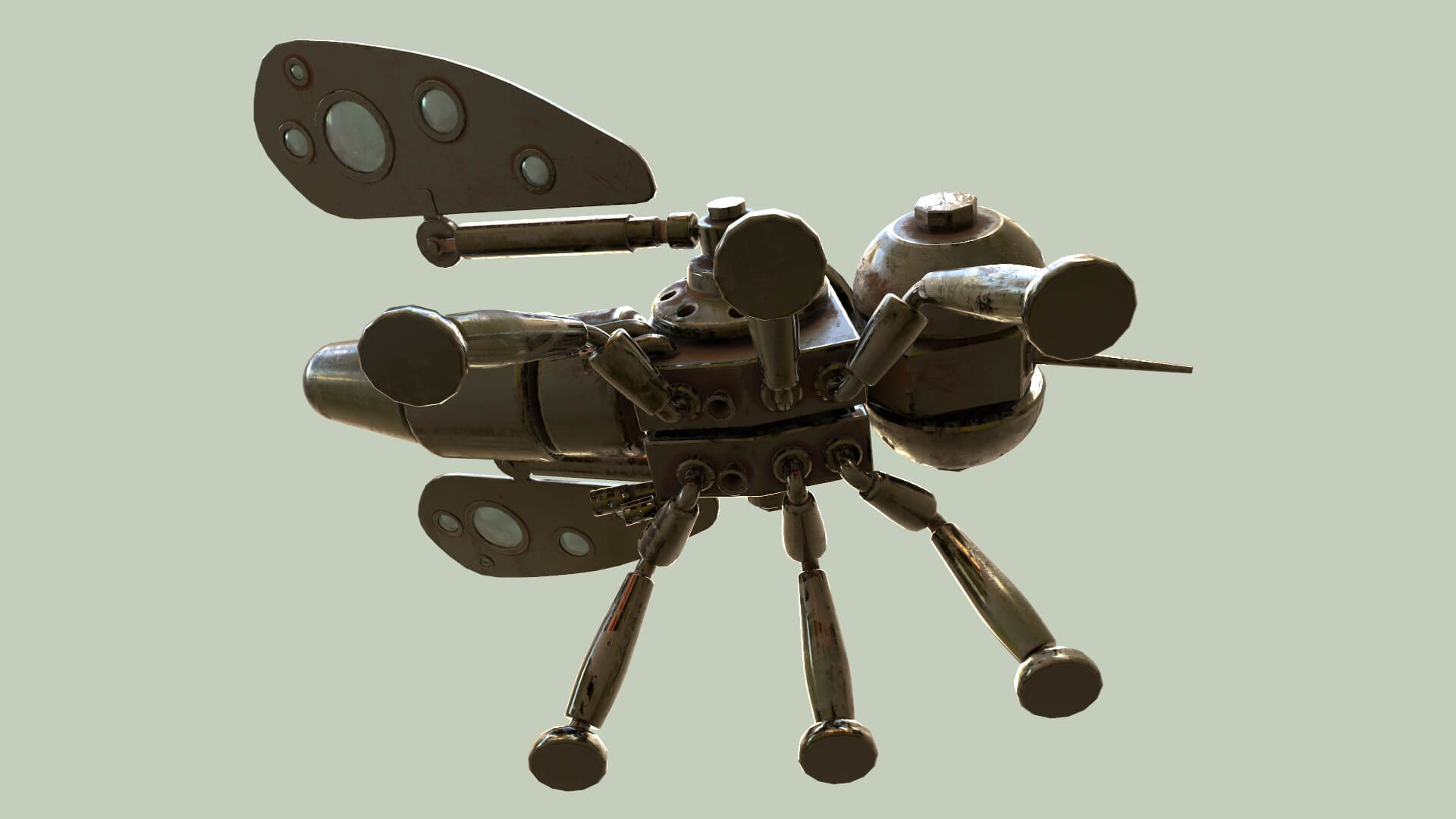 Stylized Mechanical Mosquito - 3D Model by Art_Teeves