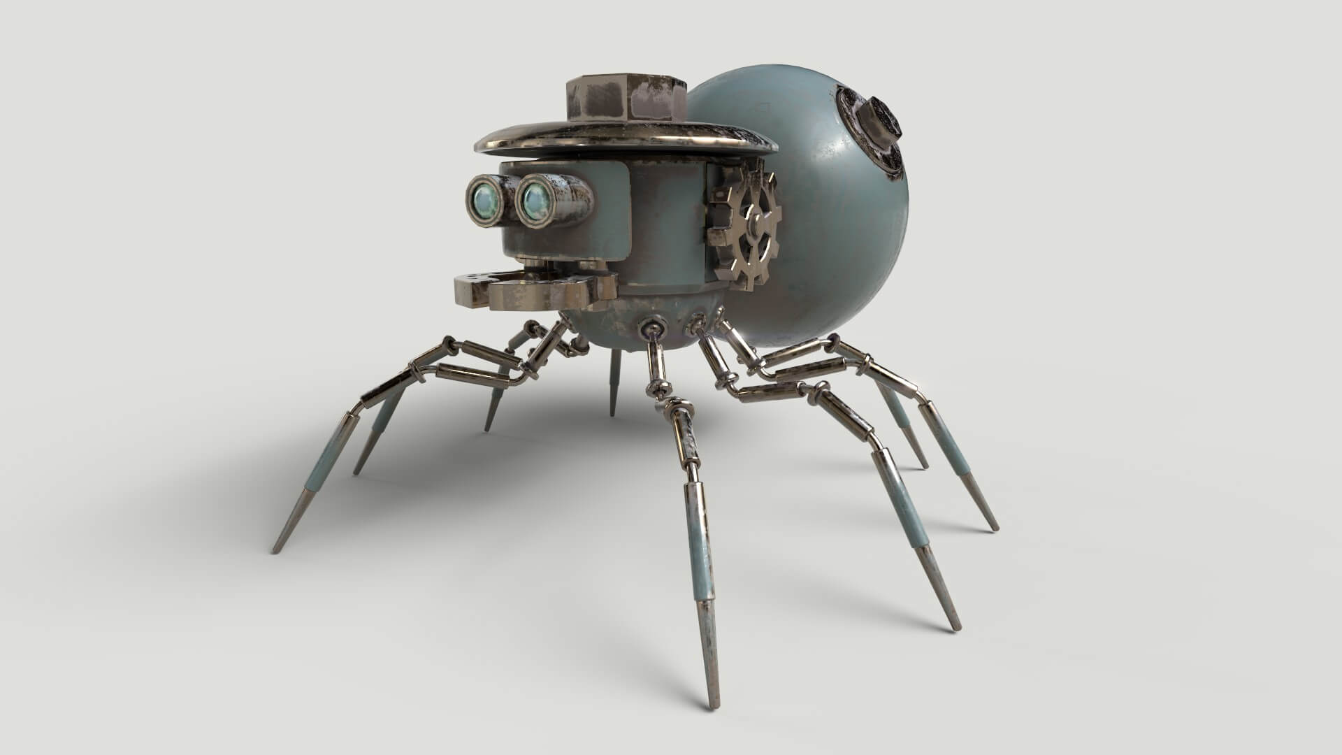 Stylized Mechanical Spider - 3D Model by Art_Teeves