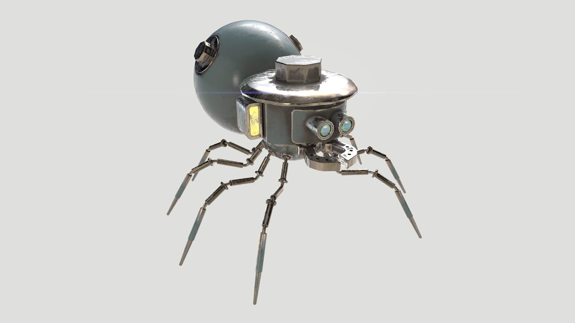 Stylized Mechanical Spider - 3D Model by Art_Teeves