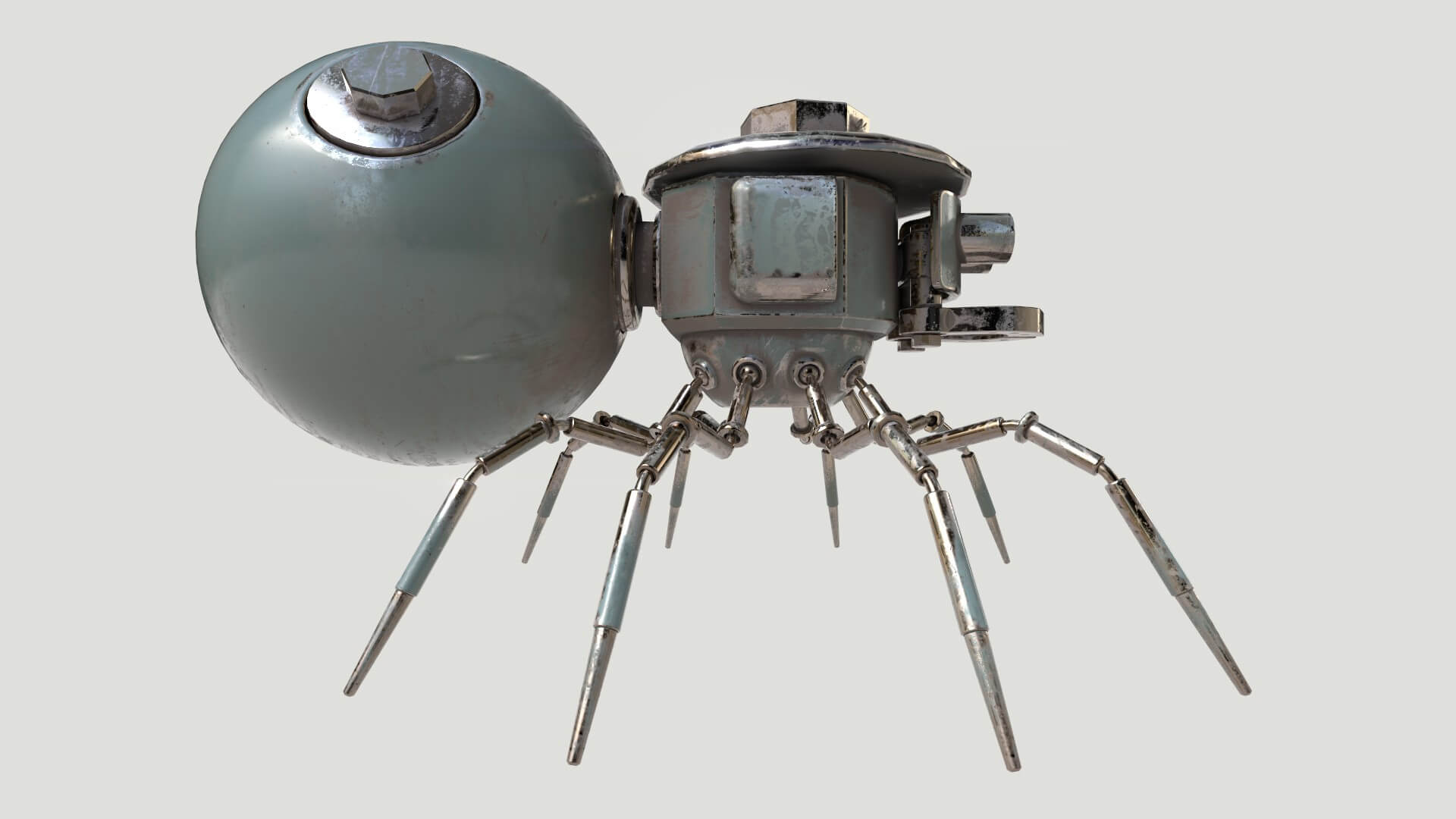 Stylized Mechanical Spider - 3D Model by Art_Teeves