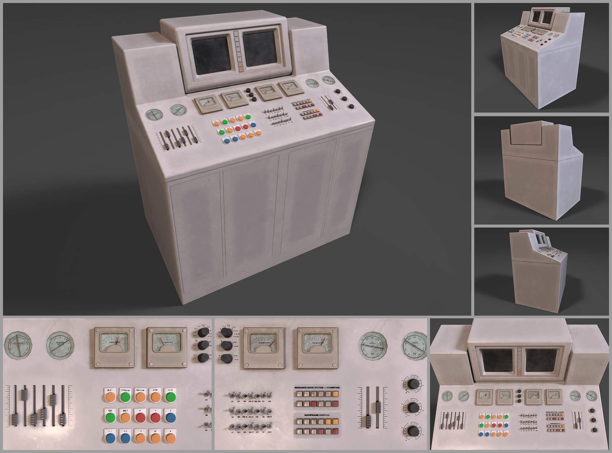 Stylized Retro Control Console - 3D Model by Art_Teeves
