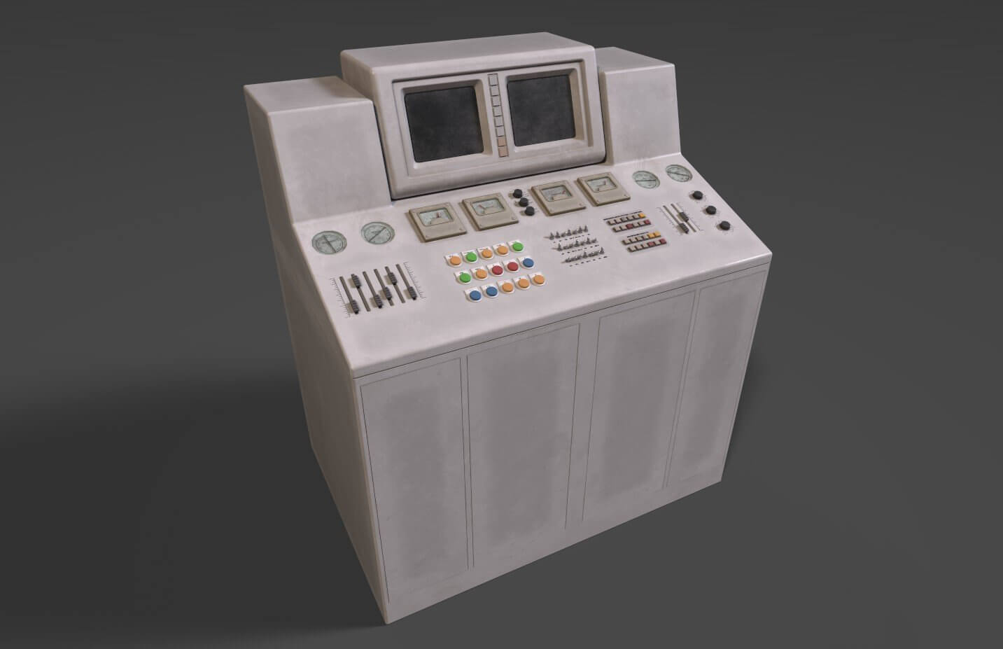 Stylized Retro Control Console - 3D Model by Art_Teeves