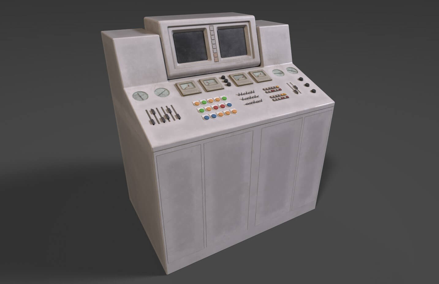 Stylized Retro Control Console - 3D Model by Art_Teeves