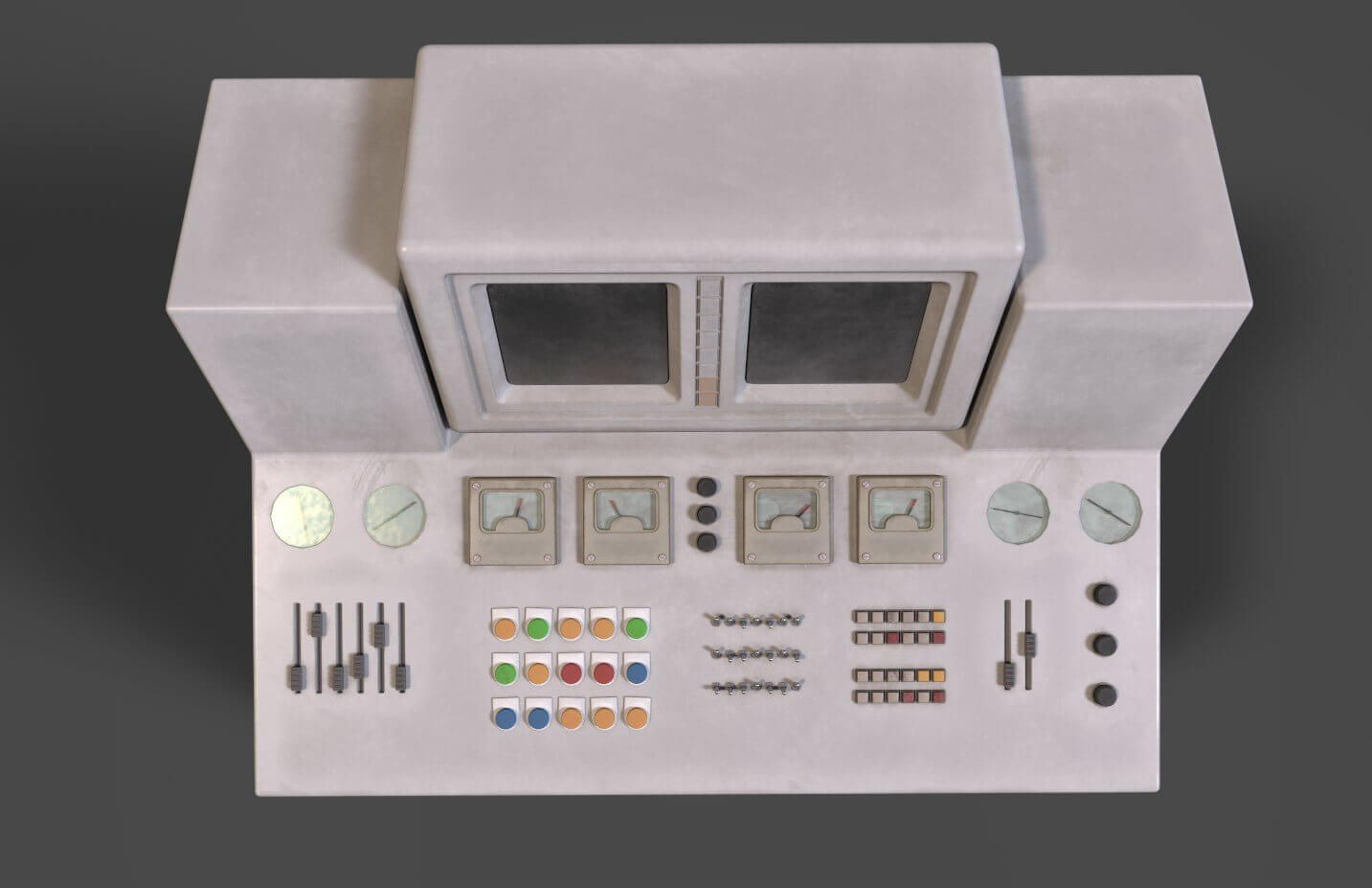 Stylized Retro Control Console - 3D Model by Art_Teeves