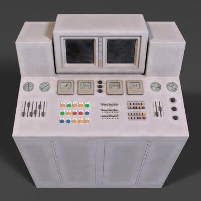 Stylized Retro Control Console - 3D Model by Art_Teeves
