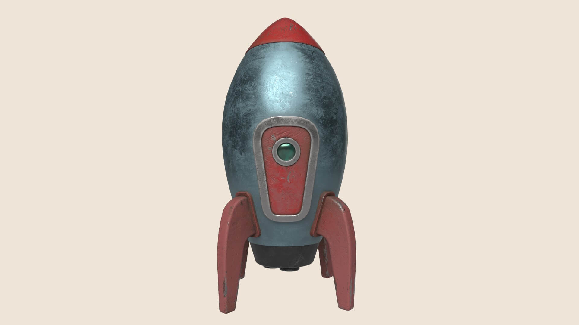 Stylized Retro Rocket - 3D Model by Art_Teeves