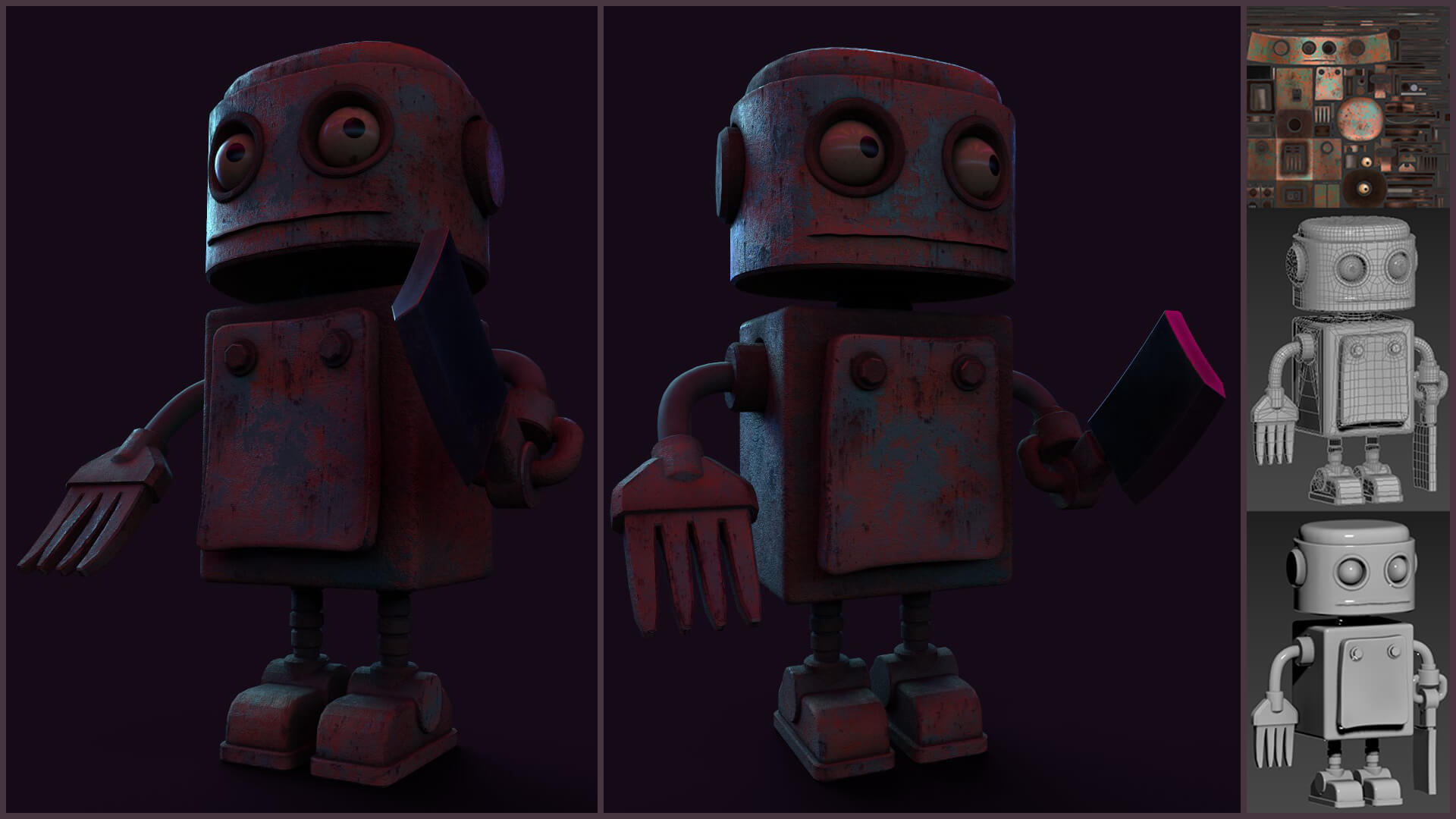 Stylized Robot Butcher - 3D Model by Art_Teeves