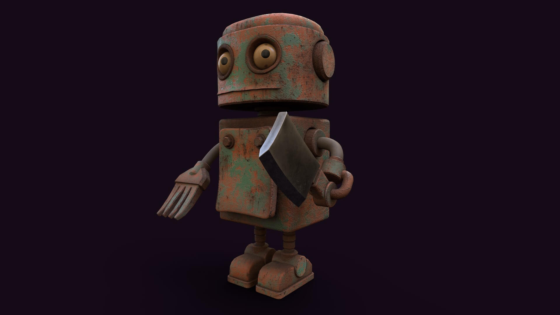 Stylized Robot Butcher - 3D Model by Art_Teeves
