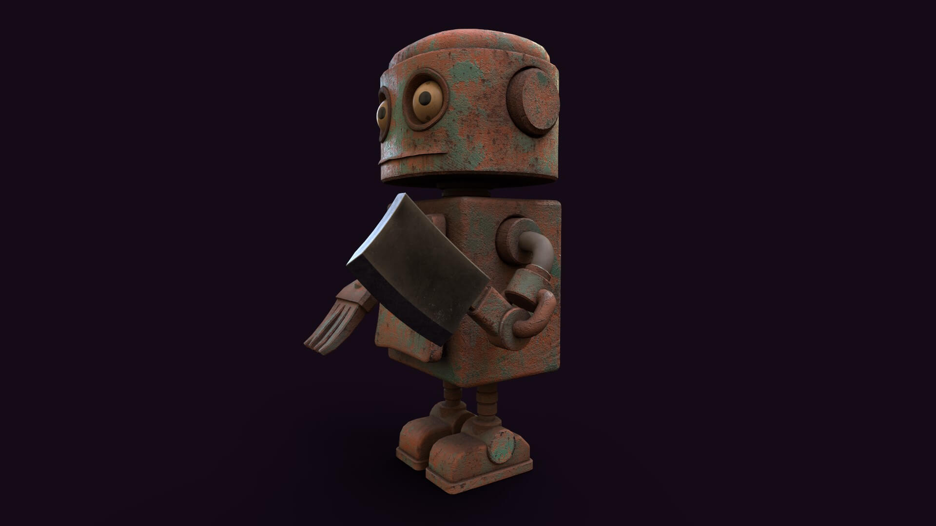 Stylized Robot Butcher - 3D Model by Art_Teeves