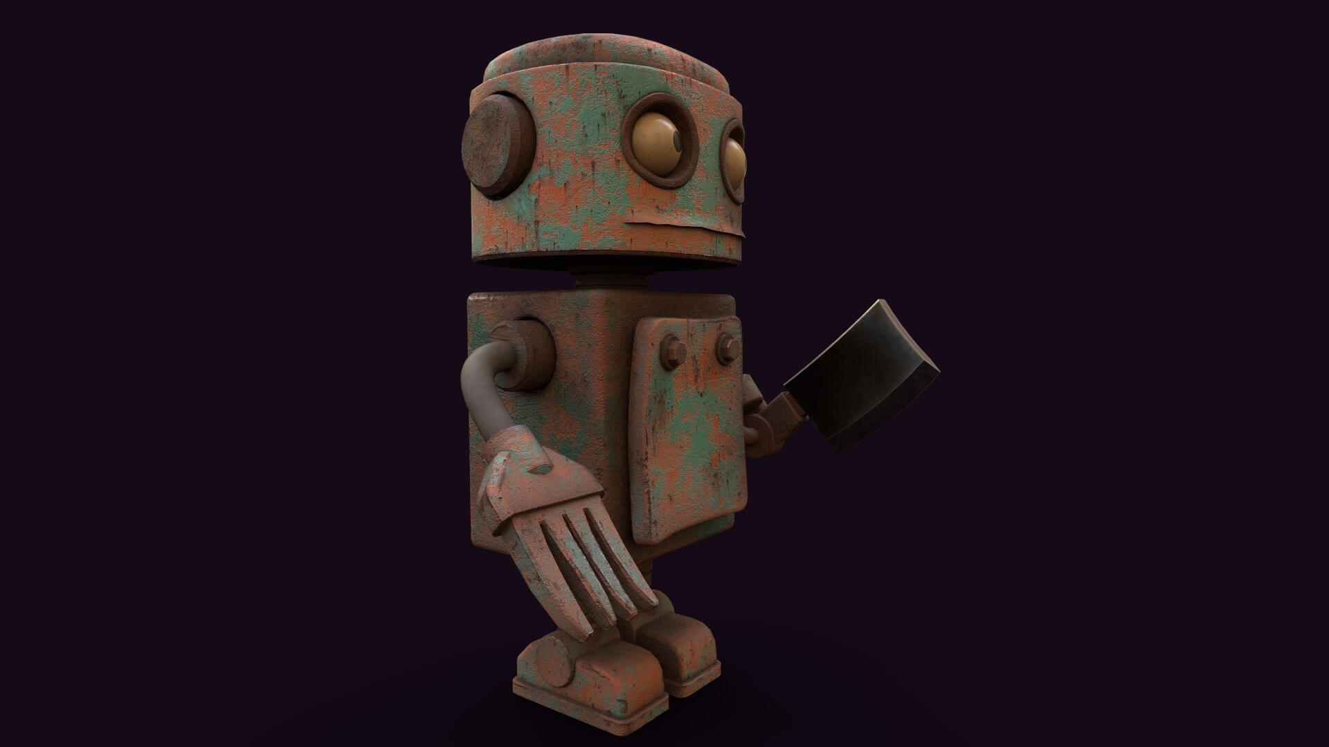 Stylized Robot Butcher - 3D Model by Art_Teeves
