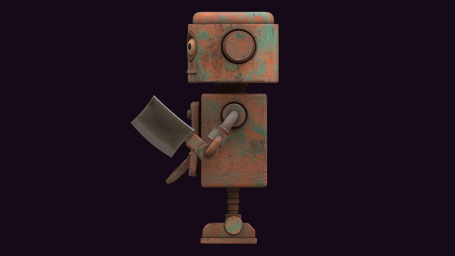 Stylized Robot Butcher - 3D Model by Art_Teeves