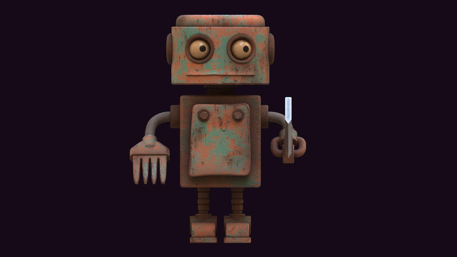 Stylized Robot Butcher - 3D Model by Art_Teeves