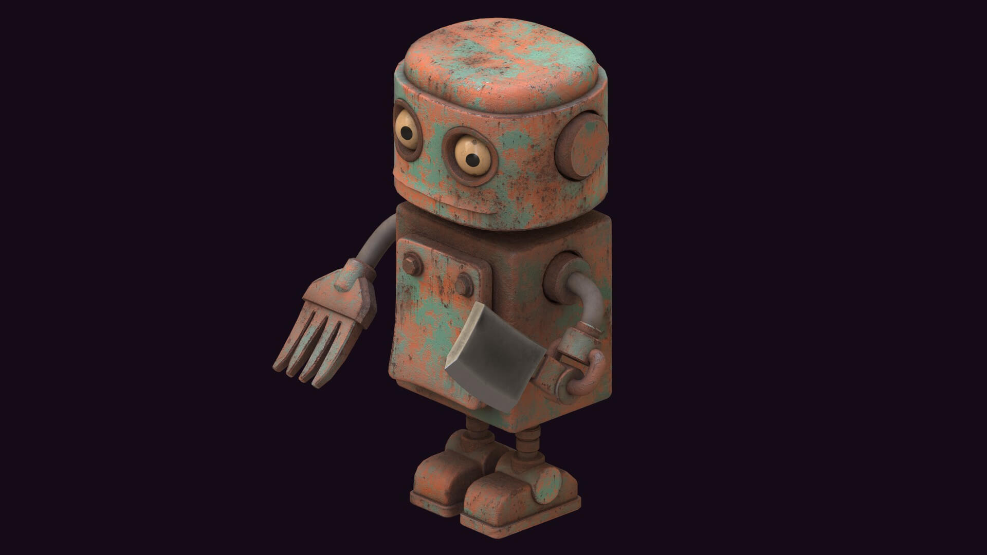 Stylized Robot Butcher - 3D Model by Art_Teeves