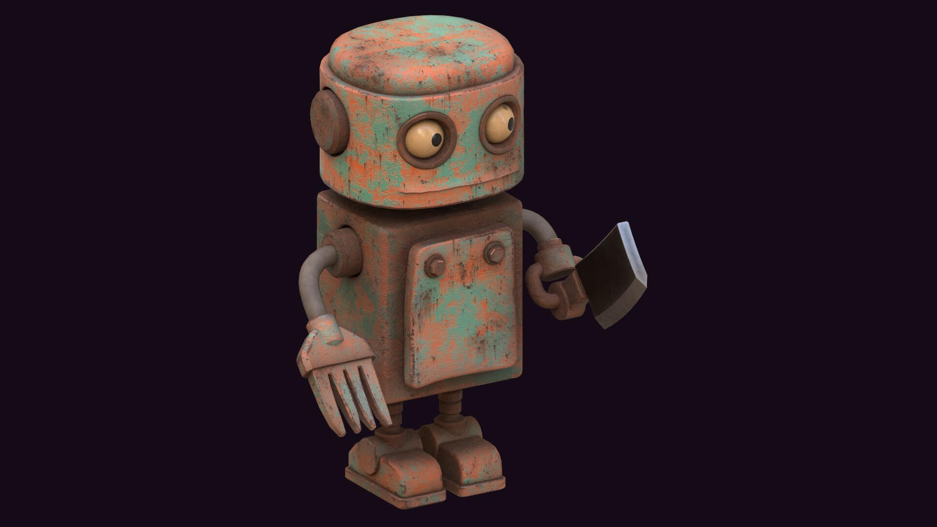Stylized Robot Butcher - 3D Model by Art_Teeves