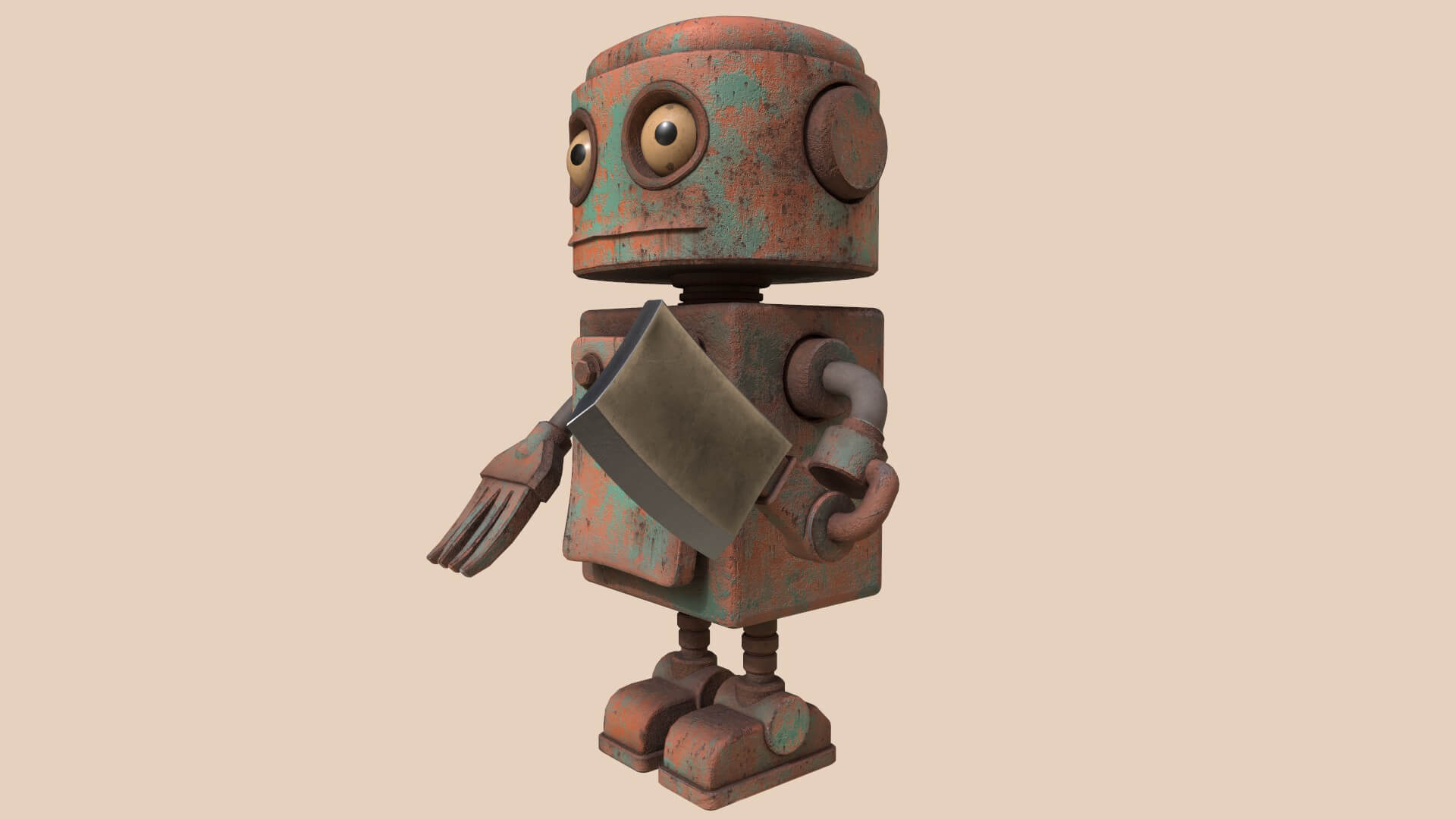 Stylized Robot Butcher - 3D Model by Art_Teeves