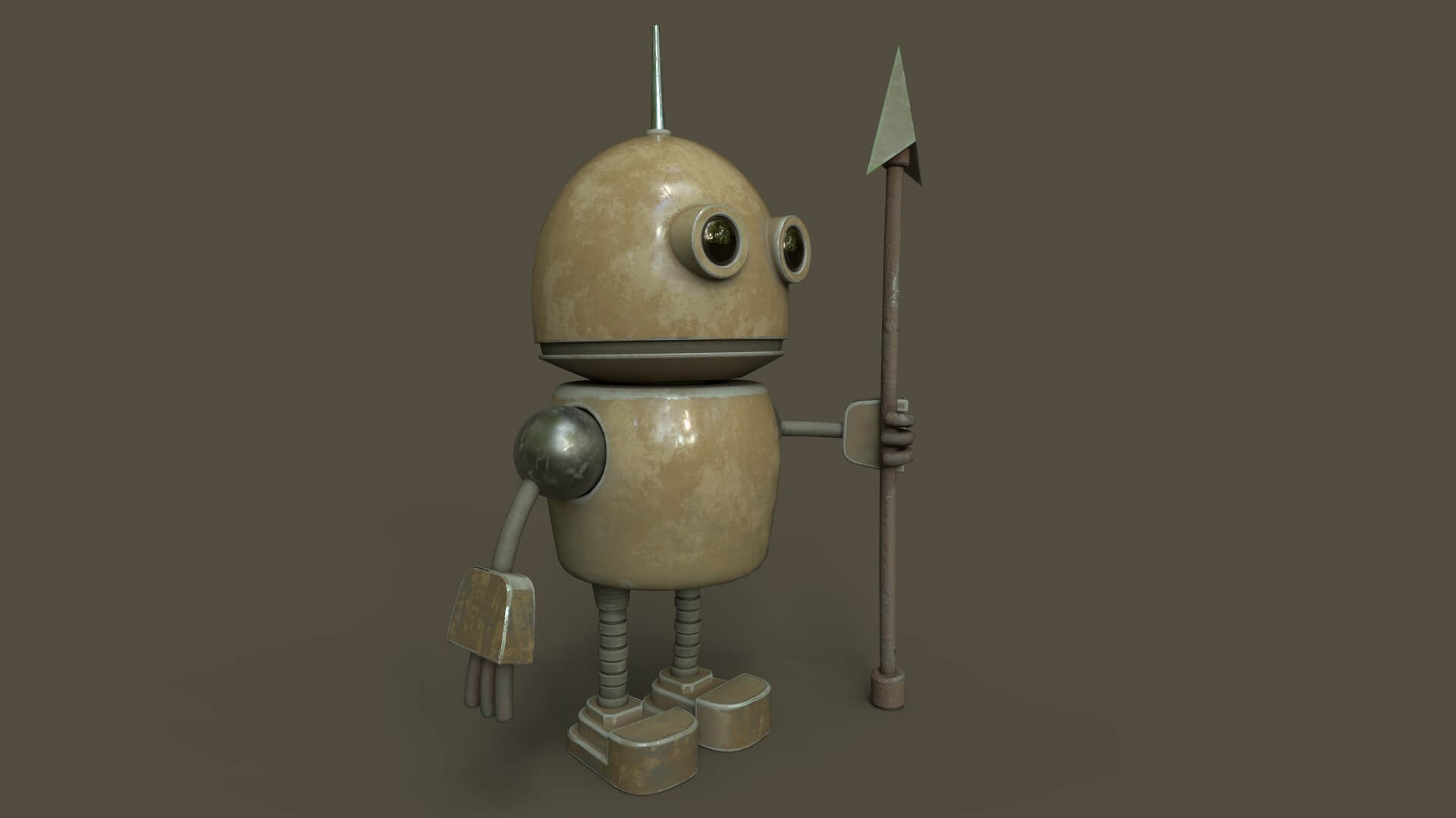 Stylized Robot Guard 3d Model By Artteeves
