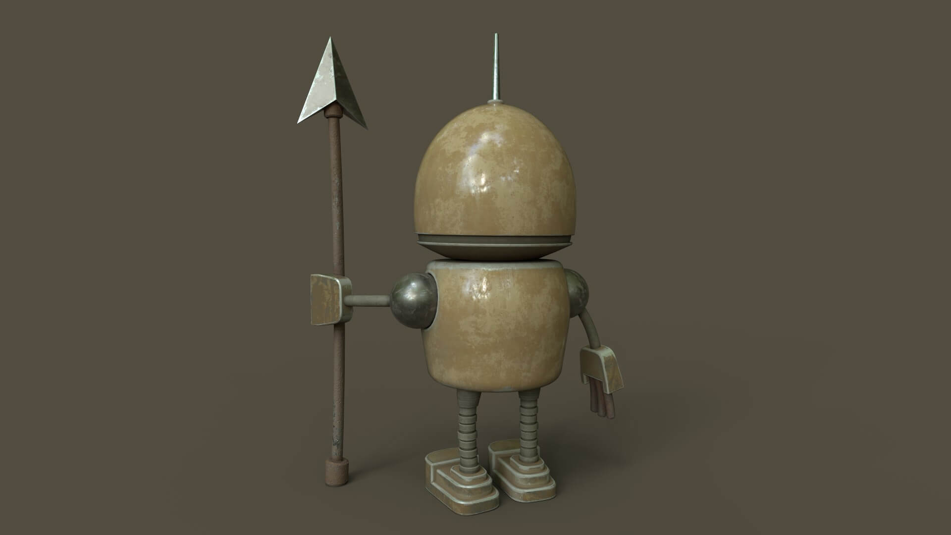 Stylized Robot Guard - 3D Model by Art_Teeves