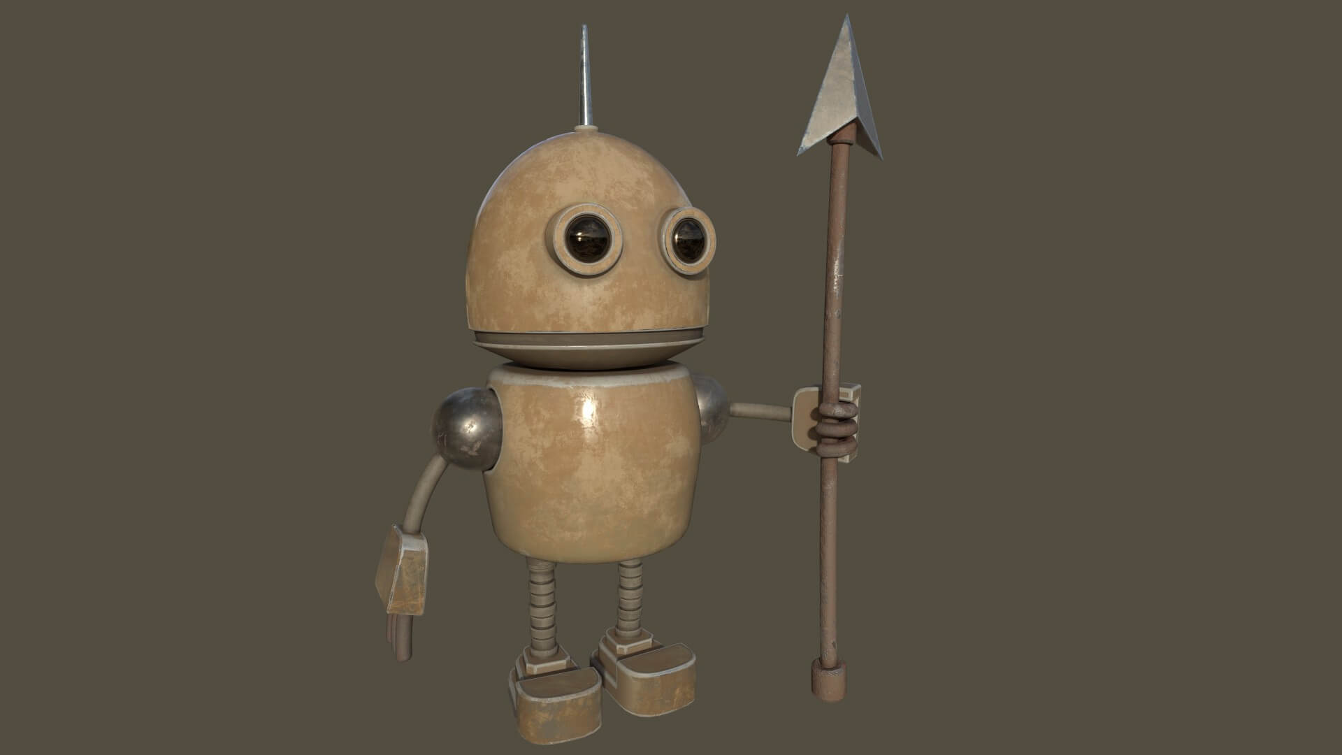 Stylized Robot Guard - 3D Model by Art_Teeves