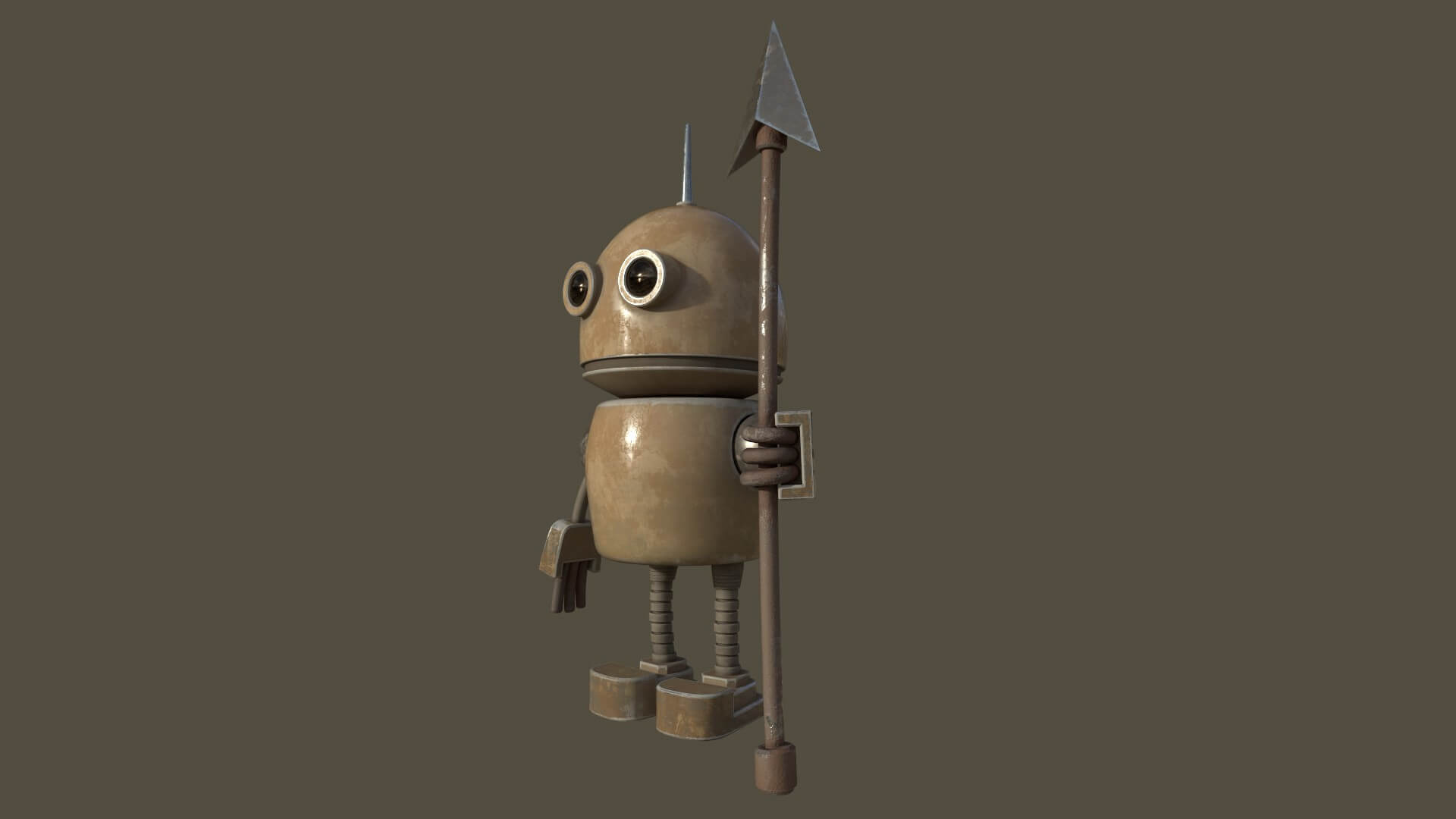 Stylized Robot Guard - 3D Model by Art_Teeves