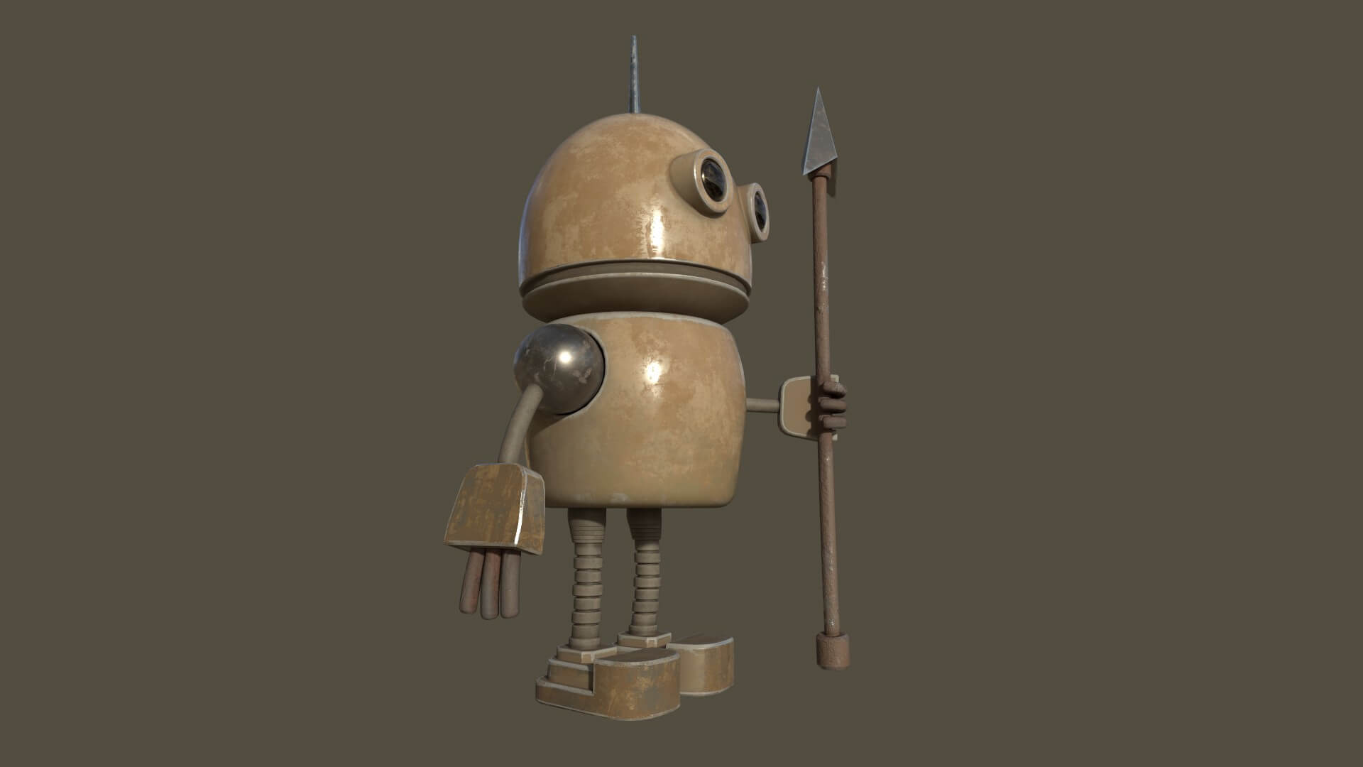 Stylized Robot Guard - 3D Model by Art_Teeves