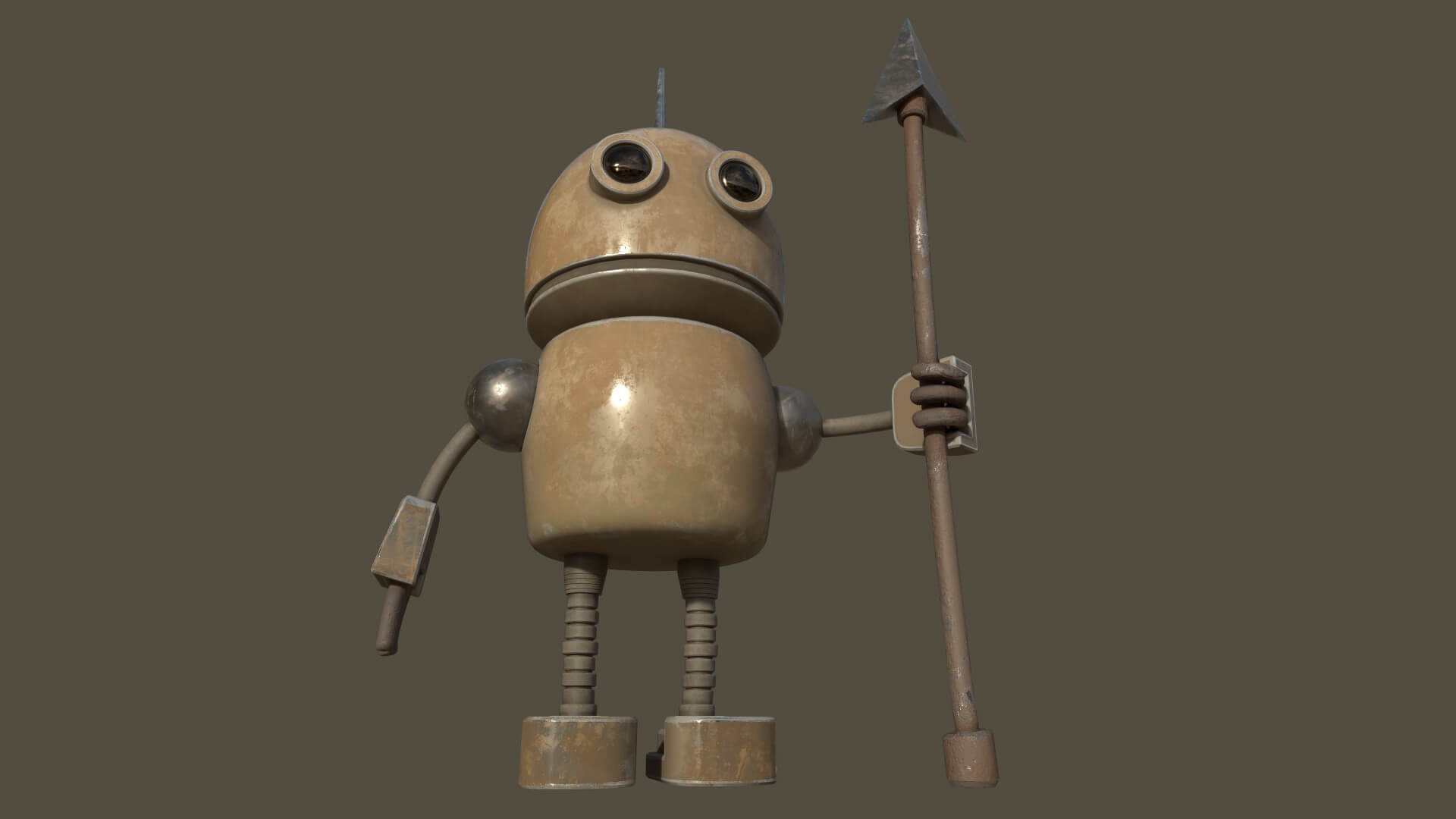 Stylized Robot Guard - 3D Model by Art_Teeves