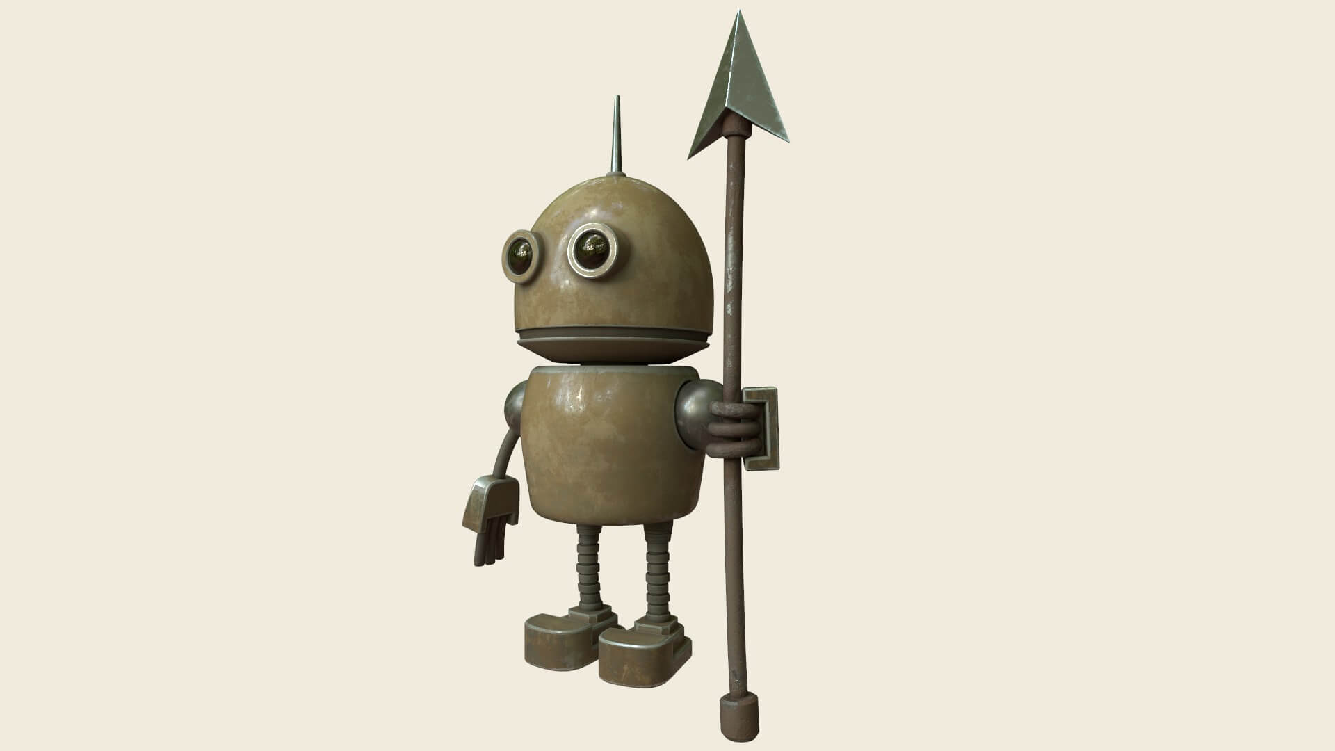Stylized Robot Guard 3d Model By Artteeves