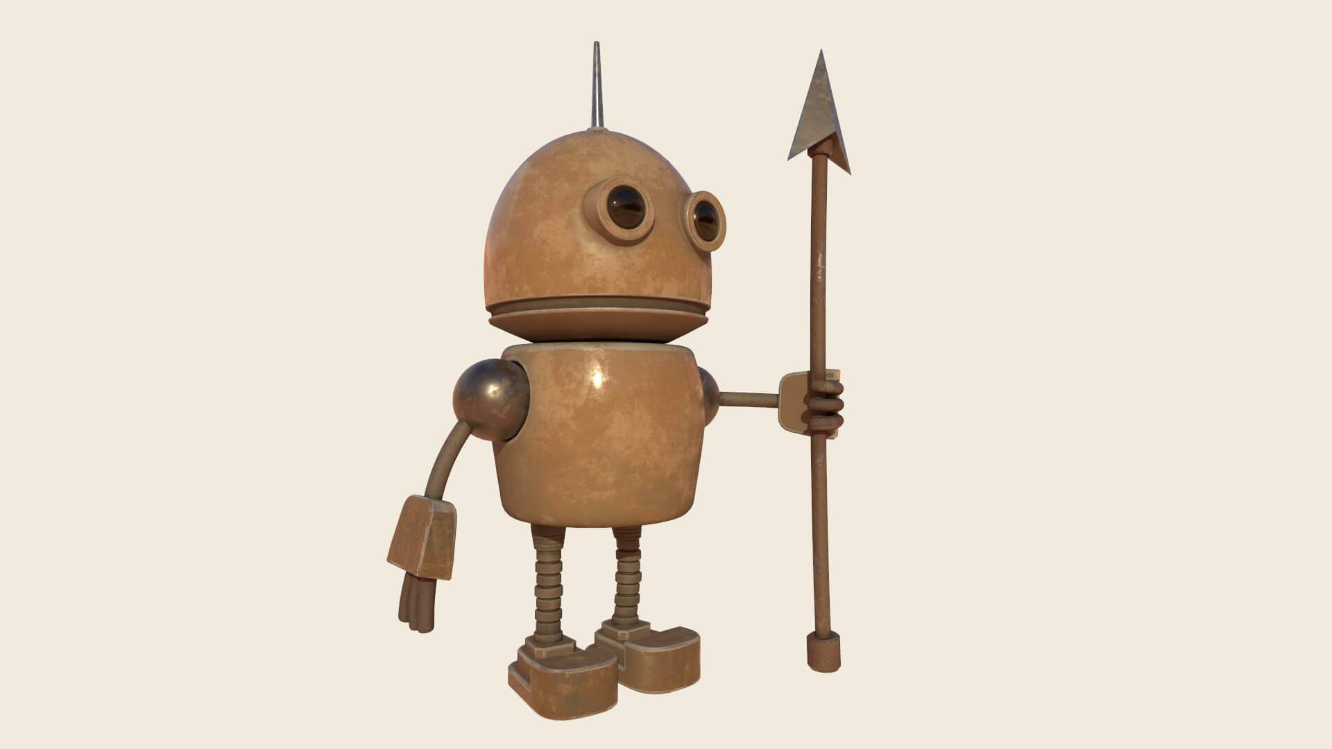Stylized Robot Guard 3d Model By Artteeves