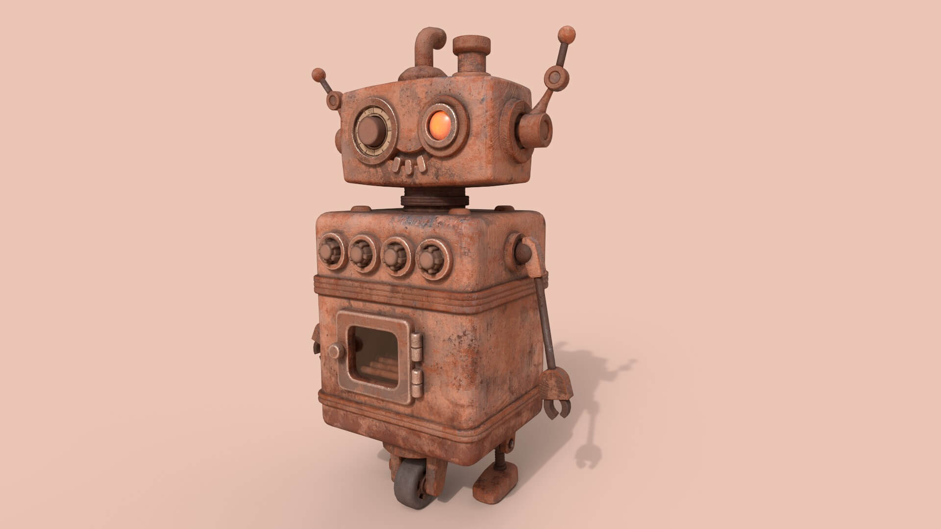 Stylized Robot Oven - 3D Model by Art_Teeves