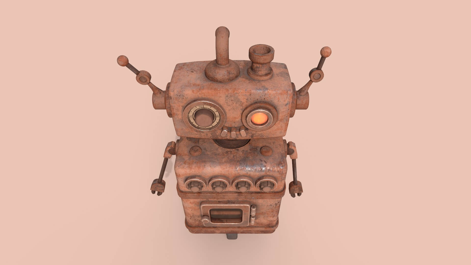 Stylized Robot Oven - 3D Model by Art_Teeves