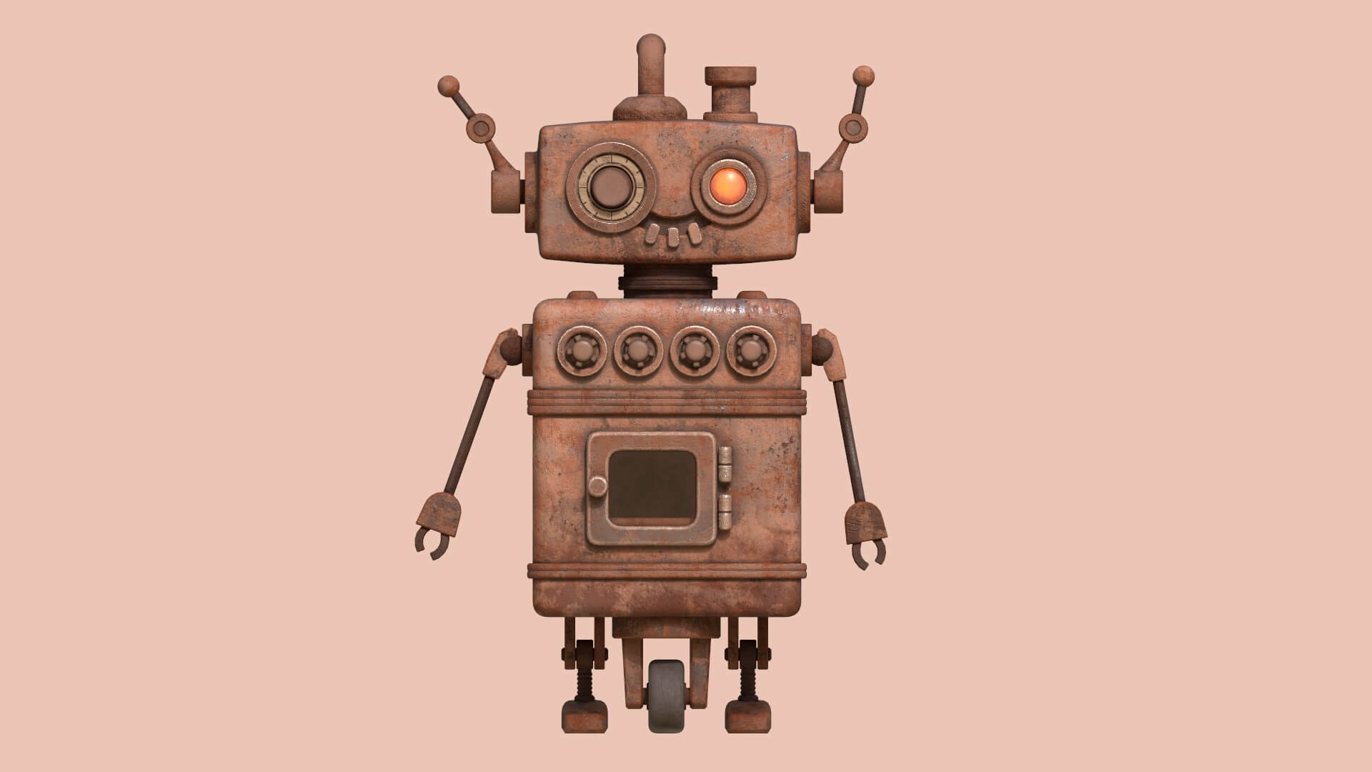Stylized Robot Oven - 3D Model by Art_Teeves