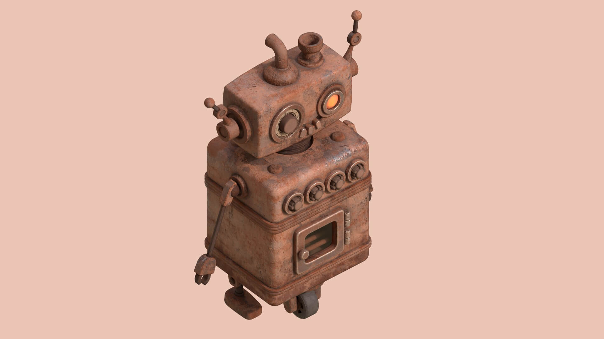 Stylized Robot Oven - 3D Model by Art_Teeves
