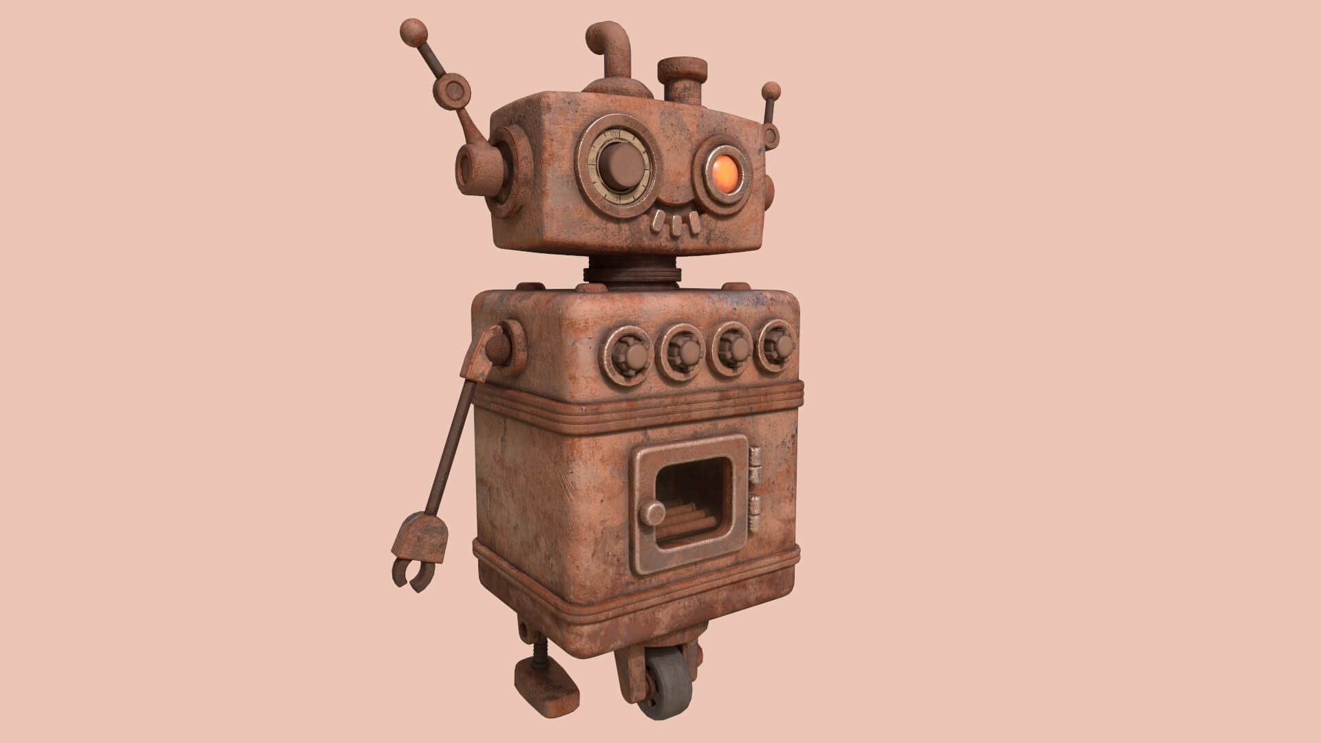 Stylized Robot Oven - 3D Model by Art_Teeves