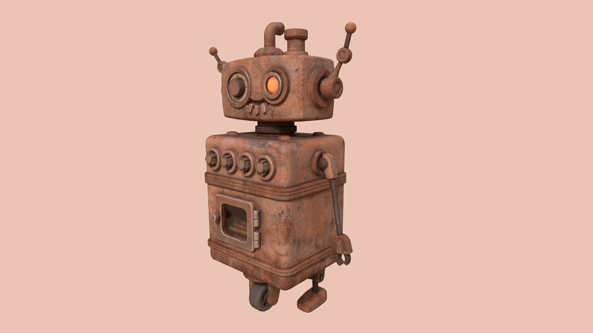 Stylized Robot Oven - 3D Model by Art_Teeves