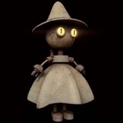 Stylized Robot Witch - 3D Model by Art_Teeves