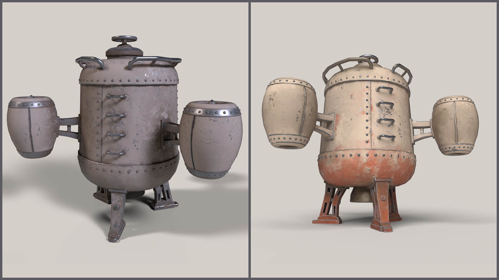 Stylized Rusty Flying Machine - 3D Model by Art_Teeves