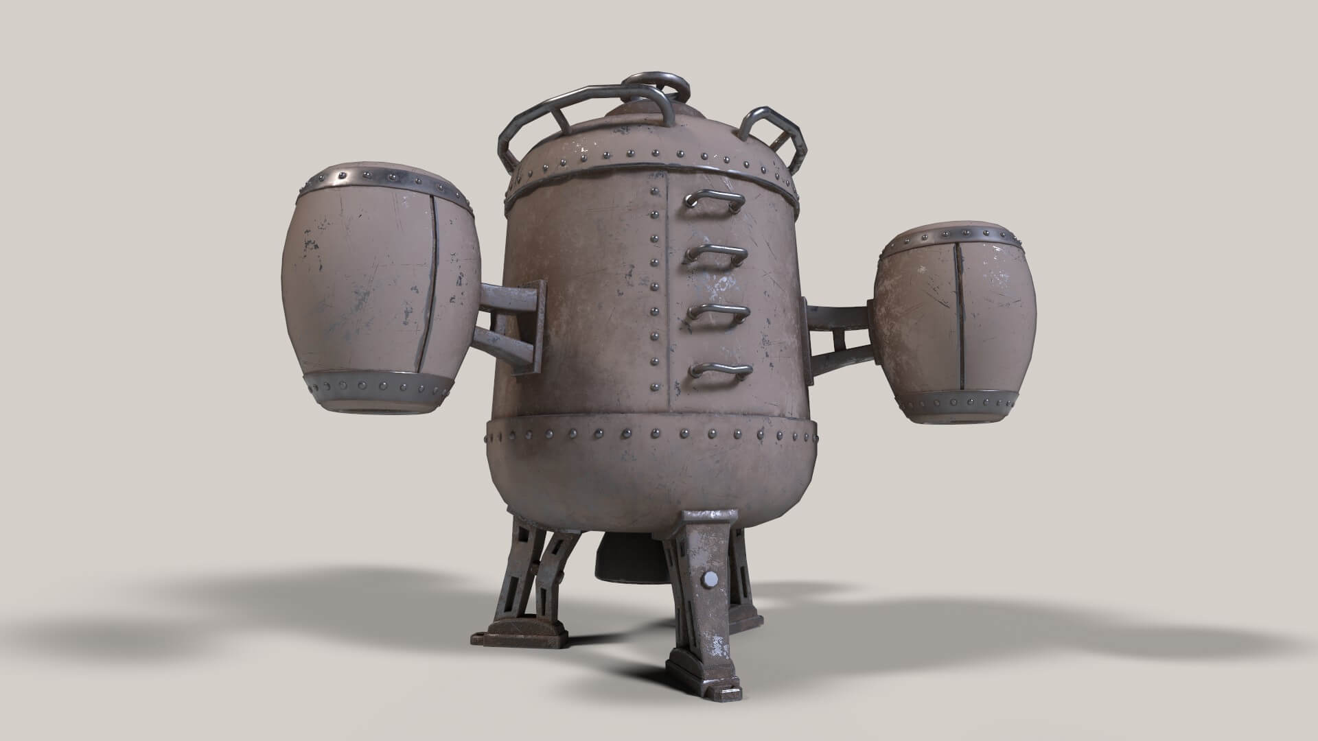 Stylized Rusty Flying Machine - 3D Model by Art_Teeves