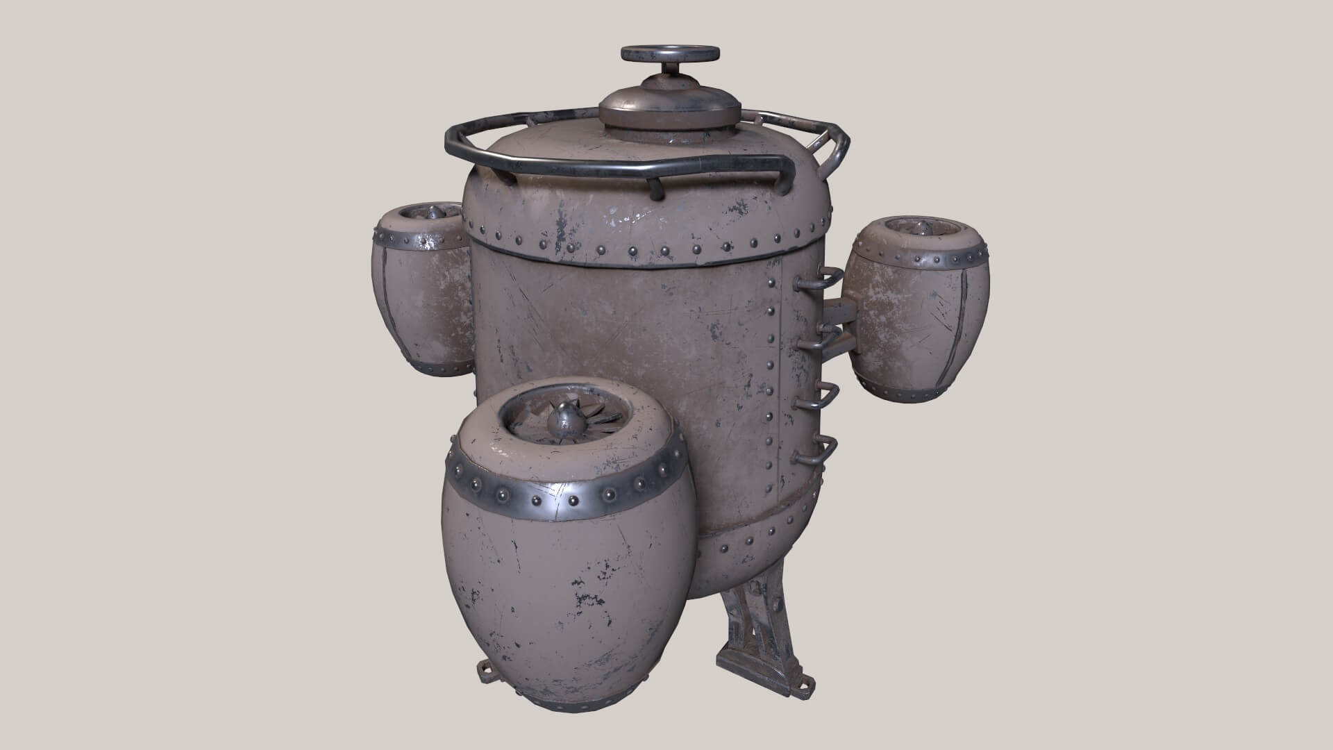 Stylized Rusty Flying Machine - 3D Model by Art_Teeves