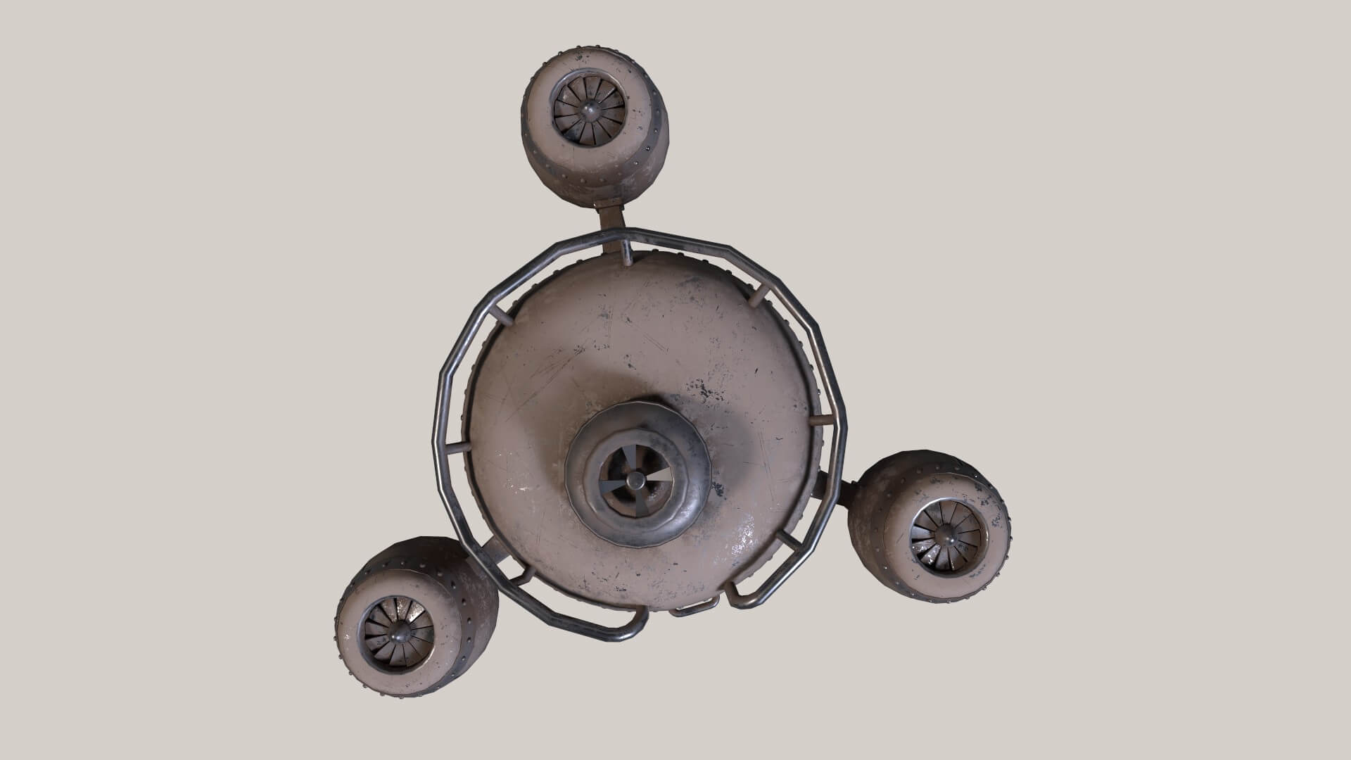 Stylized Rusty Flying Machine - 3D Model by Art_Teeves