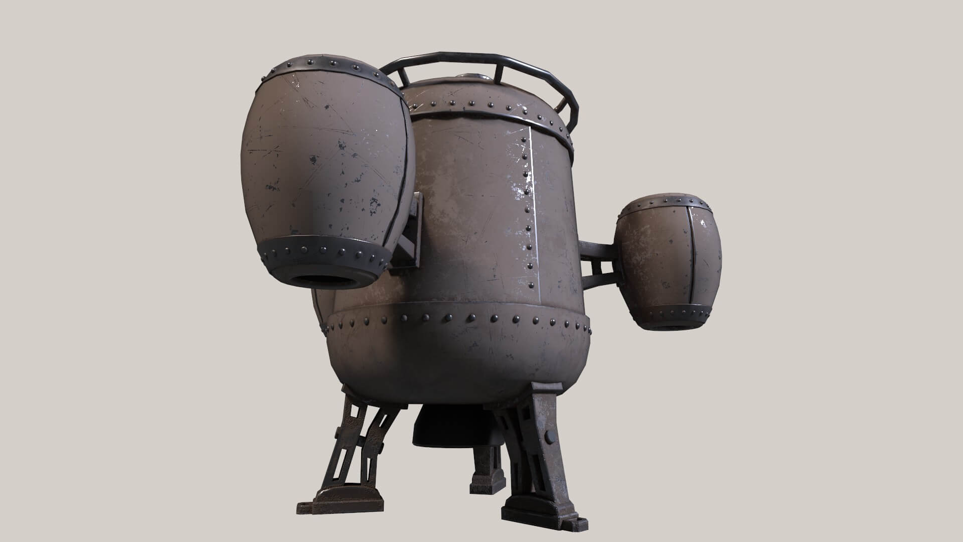 Stylized Rusty Flying Machine - 3D Model by Art_Teeves